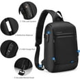 Kingsons Anti-Theft Laptop Sling Backpack - 13 Inch, Waterproof, USB ...