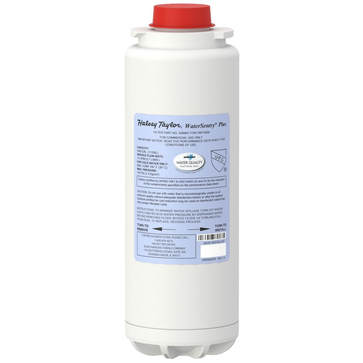 Halsey Taylor 55898C WaterSentry Plus Replacement Filter (Bottle ...