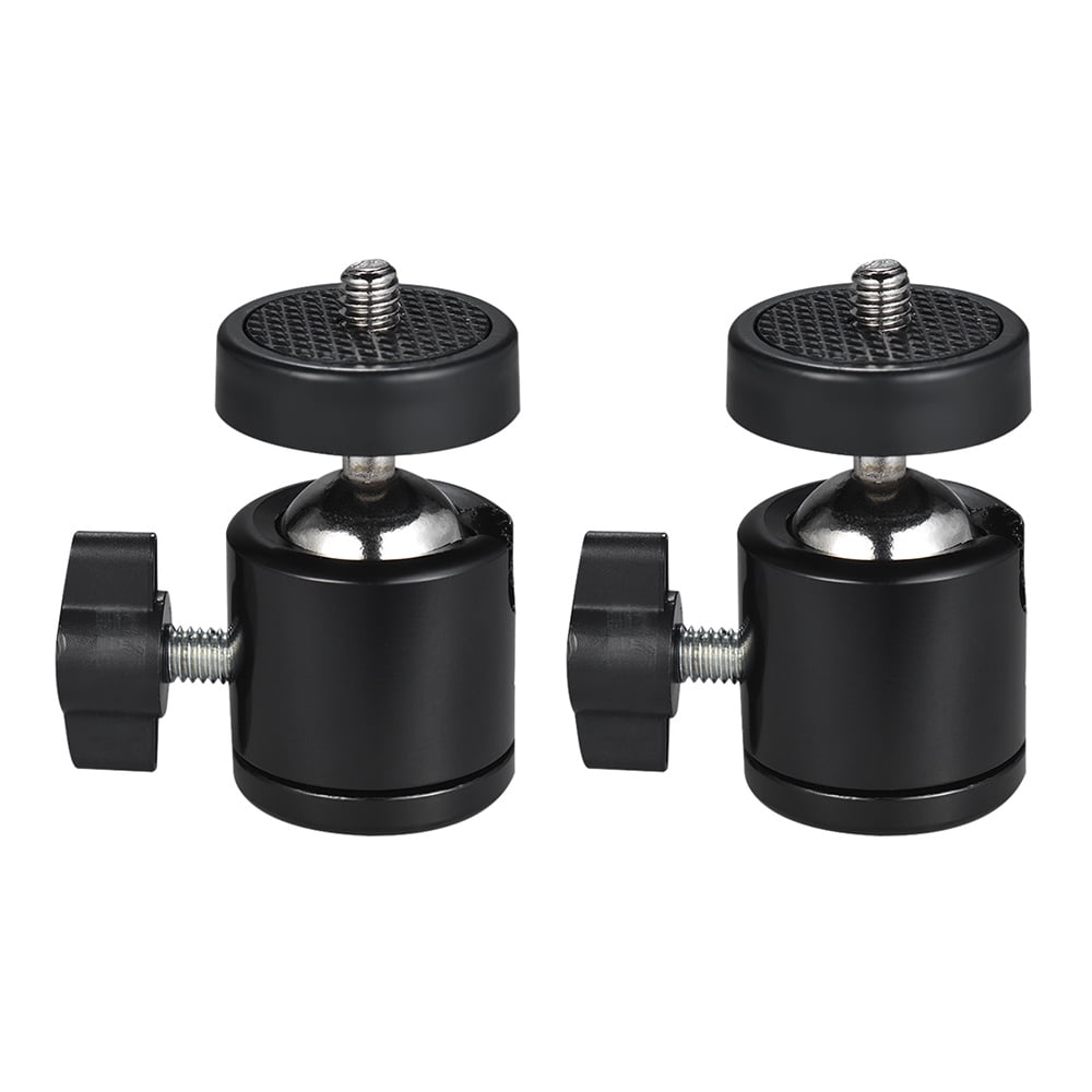 2 pcs 360 Degrés Pivotant Mini Rotule Trépied Rotule avec 1/4 "Vis Fil ...