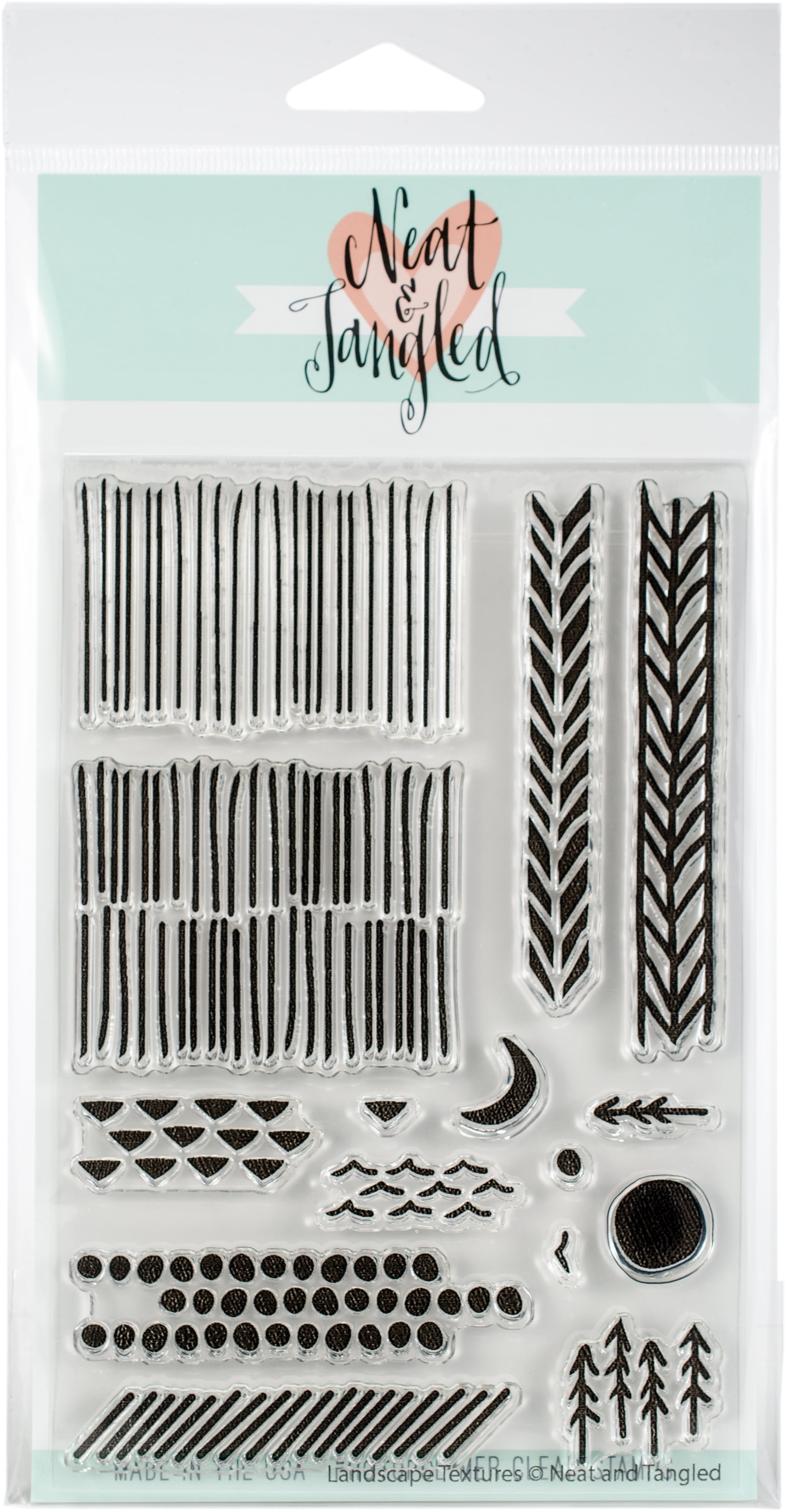 Neat & Tangled Clear Stamps 4"X6" Landscape Textures - Walmart.com