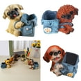 Dog Shape Pen Cup Decorative Resin Pen Cup Pen Organizers Makeup Brush ...