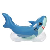Unbrand Inflatable Shark Ride-on Pool Float for Kids and Adults, Blue ...