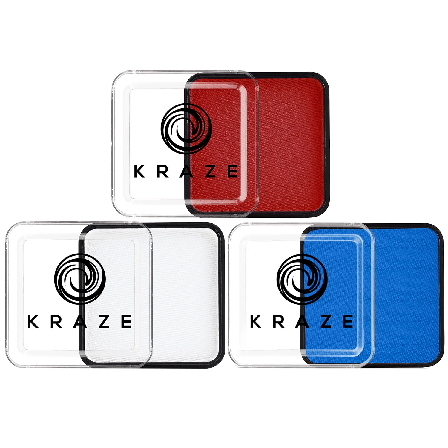 Kraze FX Red White Blue Face Paint Set 25 Gm Each Hypoallergenic