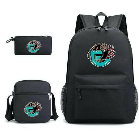 3pcs/set Nba School Bag The Team Of Memphis Grizzlies Satchel Backpack ...