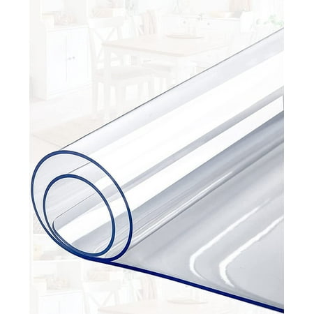 Small Clear PVC Desk Top Protector 22x60 Inch Multisize Table Cloths ...