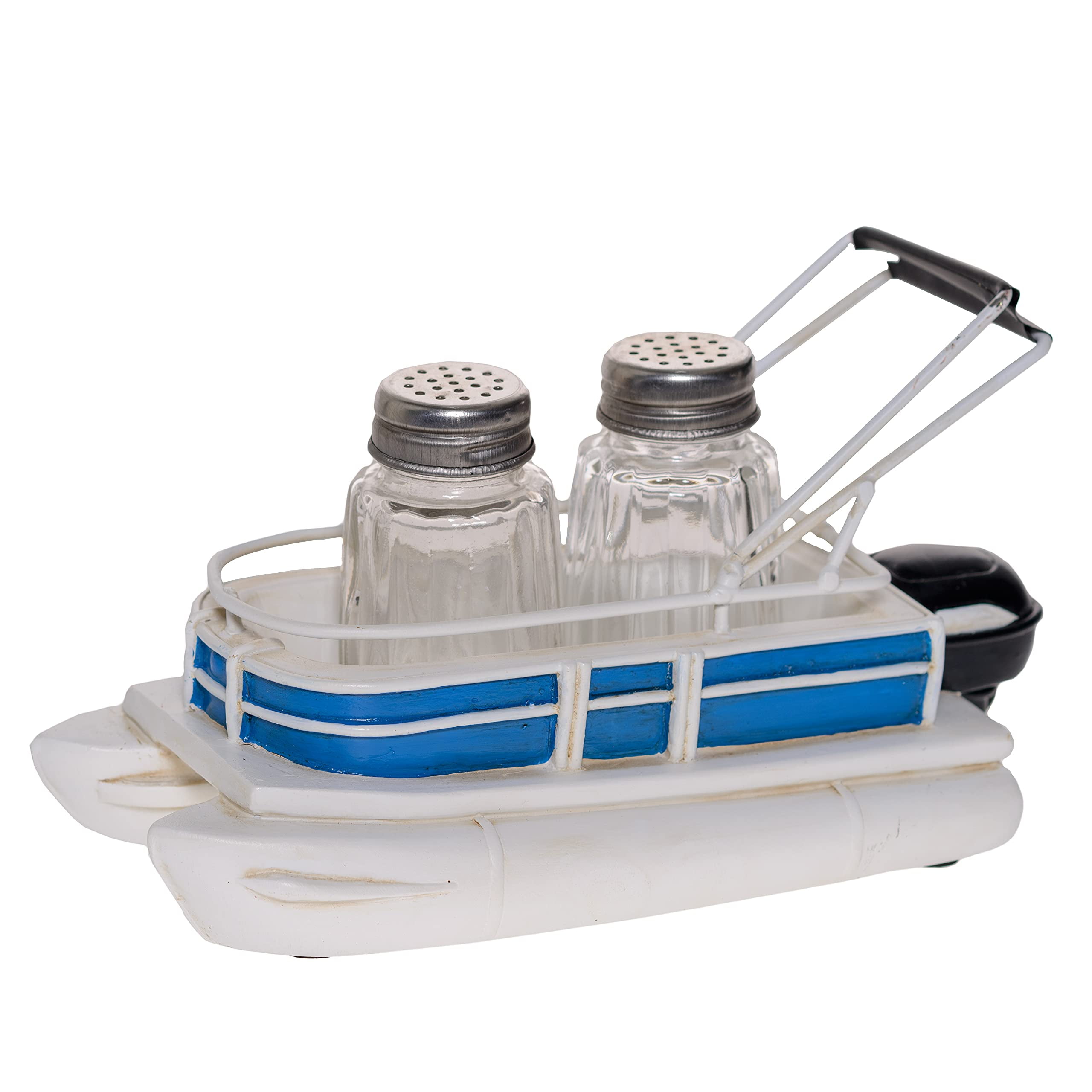 Pine Ridge Pontoon Boat Salt And Pepper Holder, Dual Capacity Kitchen ...