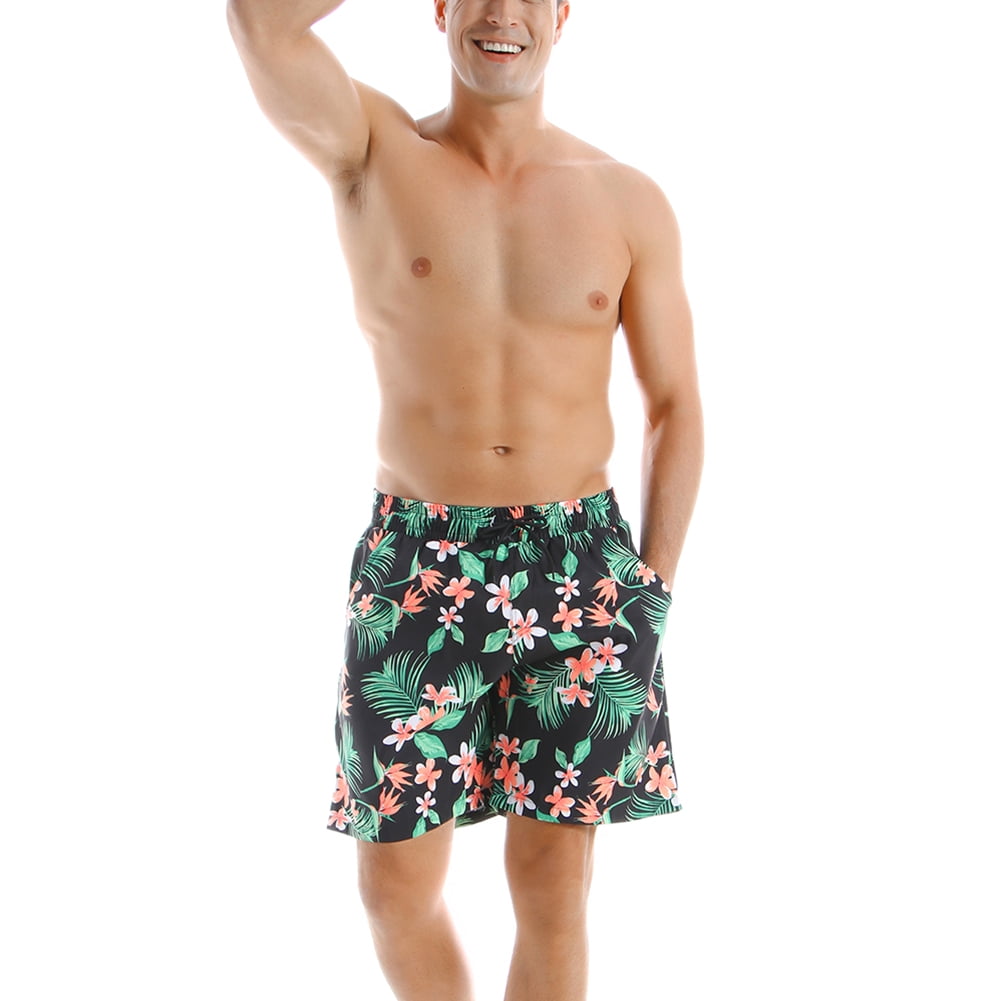 Father Son Matching Swim Trunks, Print Beachwear Parent-child Swimwear ...