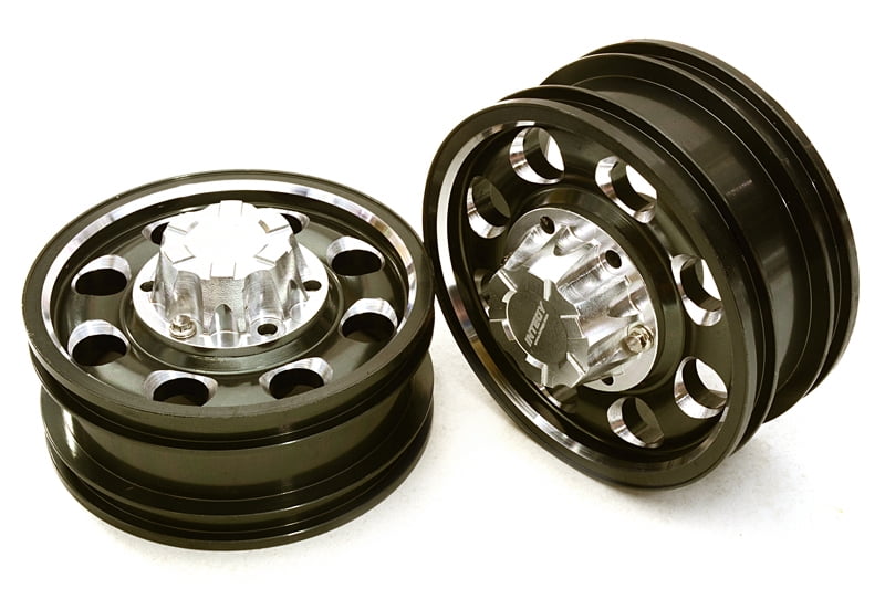 Integy RC Toy Model Hop-ups C27021GUN Billet Machined Alloy Front Wheel ...