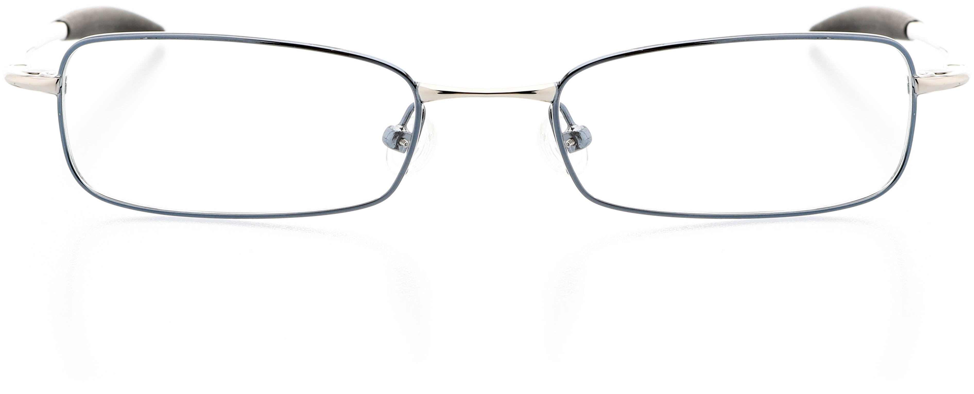 Unisex Optical Eyewear - Rectangle Shape, Metal Full Rim, Cobalt Blue ...