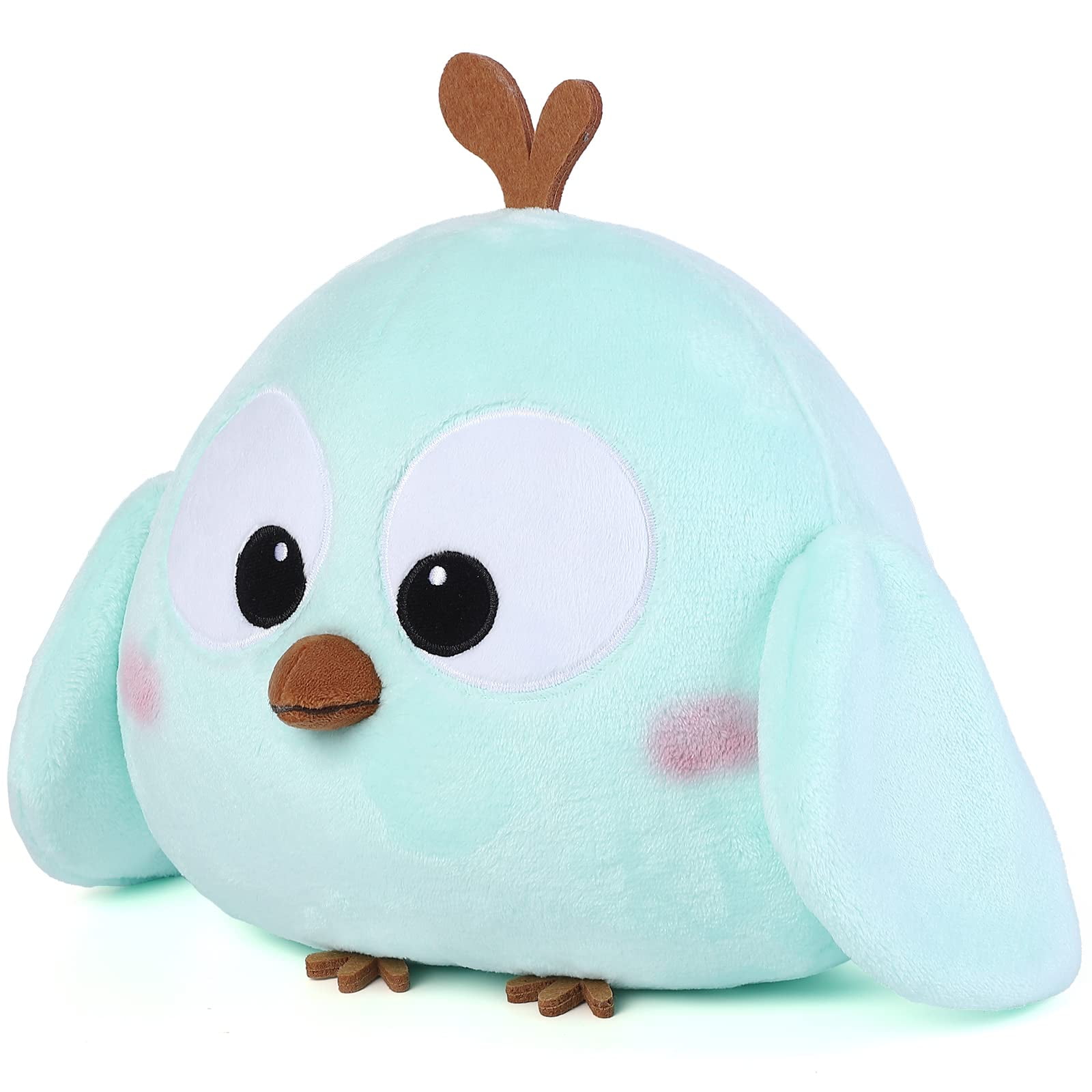 Leeten Stuffed Animal Bird Plush Toy 9.5", Cream Super Soft Bird Plush ...