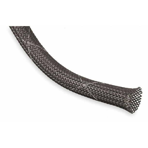 Techflex Braided Sleeving,0.250 In.,500 ft.,Black FRN0.25TB500 ...