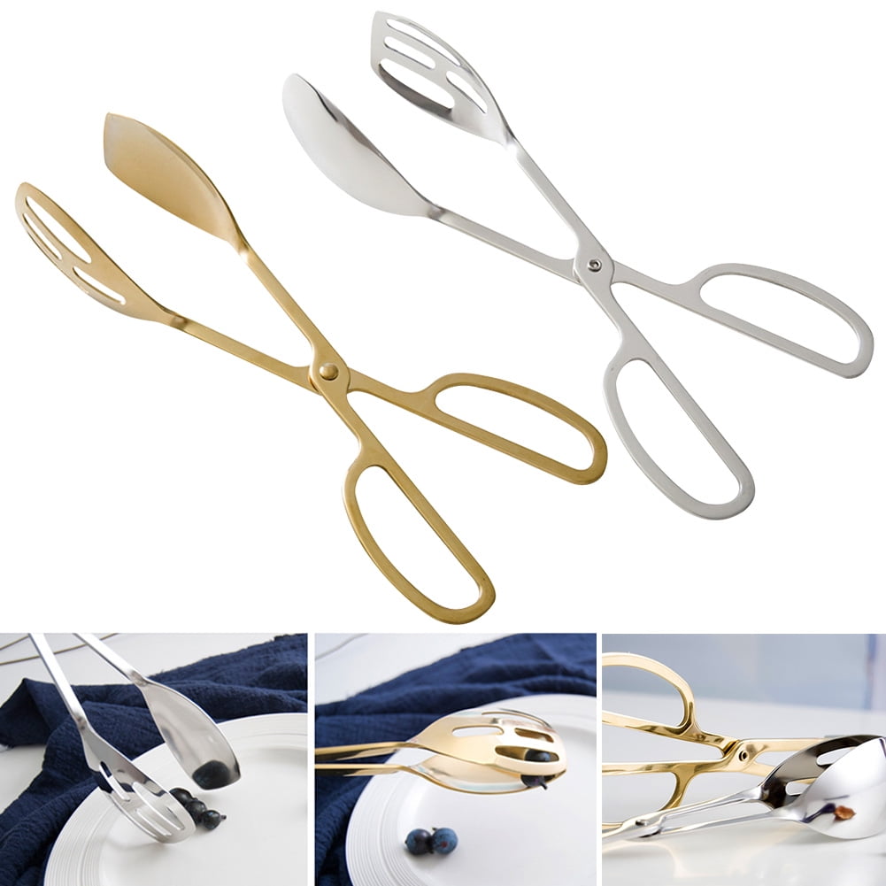 LVOERTUIG Kitchen BBQ Tongs Cooking Food Serving Utensil Tong Stainless ...