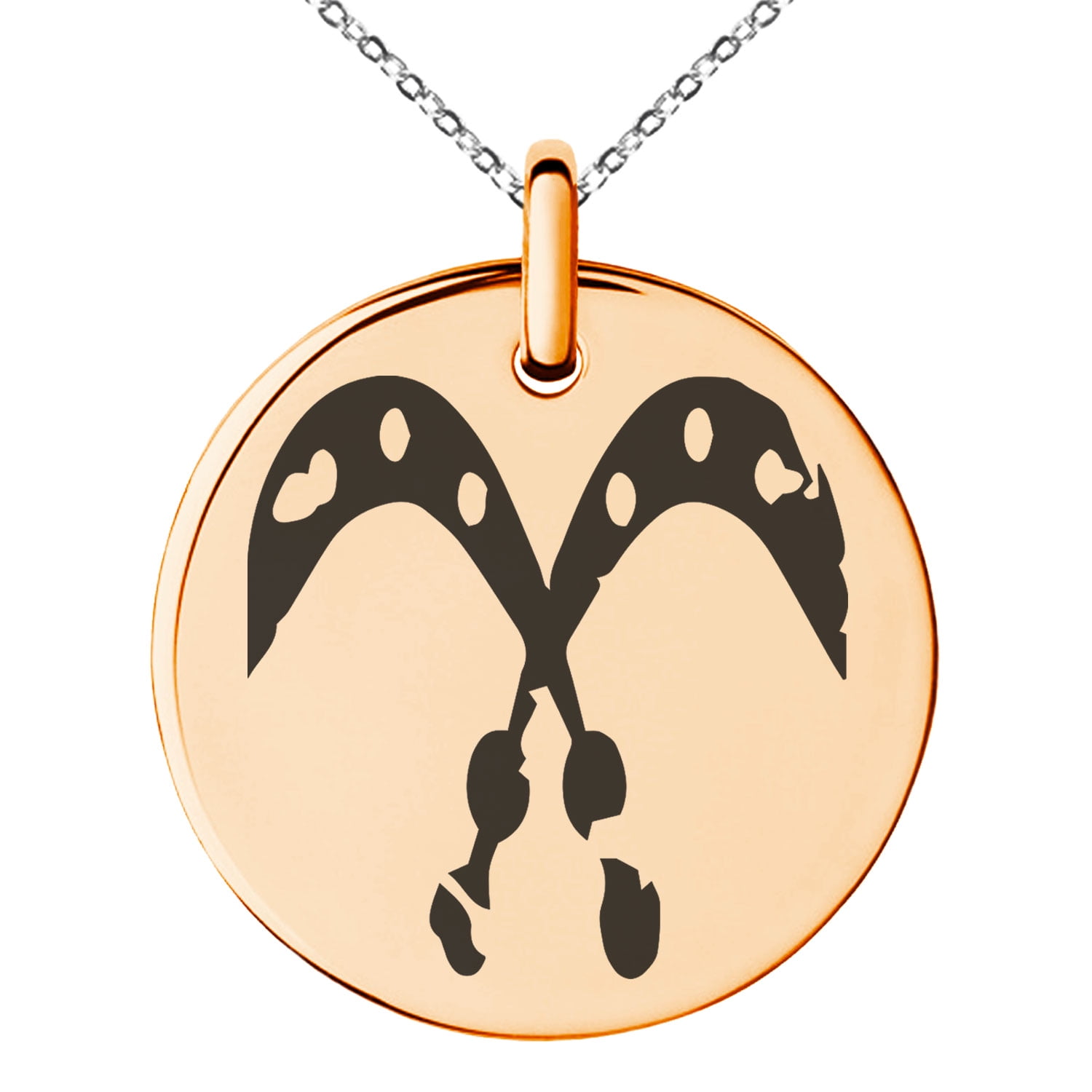 Stainless Steel Ancient Tribal Courage Rune Engraved Small Medallion ...