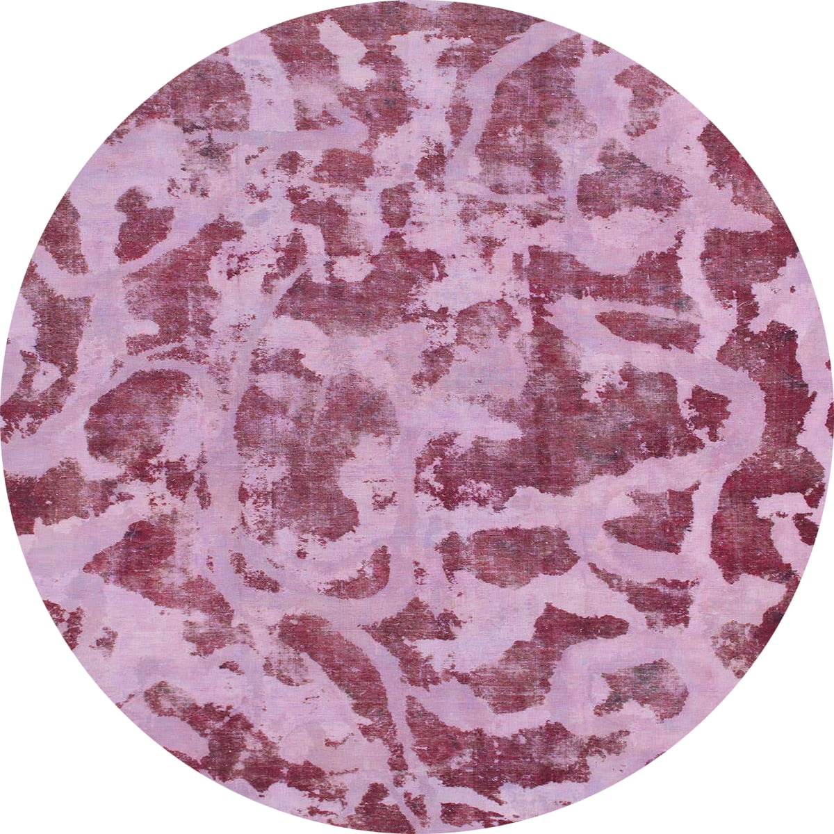 Ahgly Company Indoor Round Abstract Rogue Pink Abstract Area Rugs, 8 ...