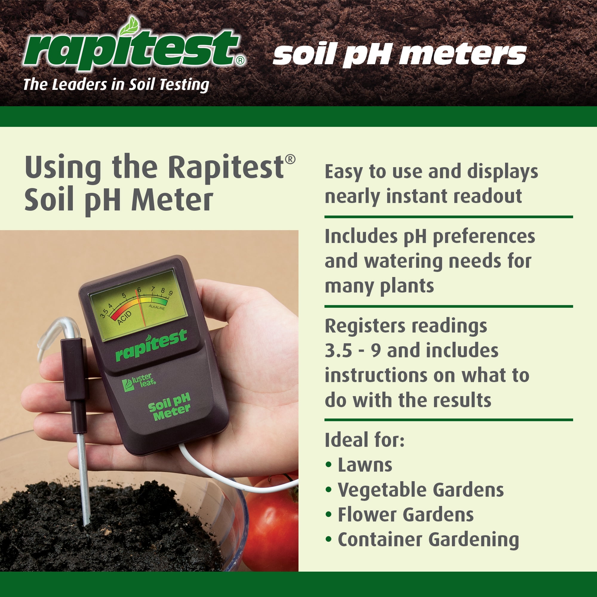 Buy Luster Leaf Rapitest Soil pH Meter Online at Lowest Price in Ubuy ...