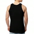 Black Mens Graphic Muscle Tank Top With Rainbow Ghost Print, Scoop Neck ...