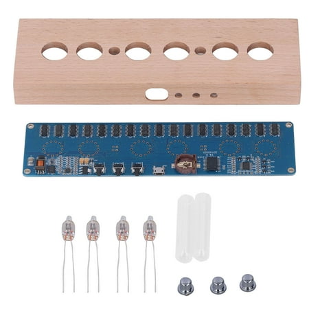 DIY IN14 Tube Clock Set, 22:00~07:00 Automatic Shutdown Less Error Glow ...