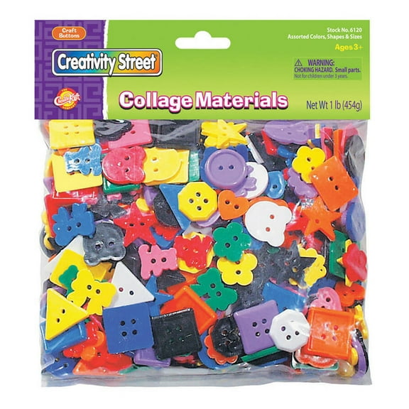 Creativity Street Extra Large Plastic Buttons, Assorted, 1 Pack ...