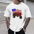 Men's American Flag Polo Shirt Patriotic And Farm Tractor Graphic Print ...