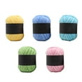 cotton yarn 5 Rolls of Multicolor Gradient Cotton Yarn Crochet Thread ...