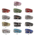 Cowboy Belt for Women Street Fashion Rhinestones Wide Belt Punk Pin ...