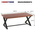 AmeriHome Acacia Cross Leg Coffee Table - Walmart.com