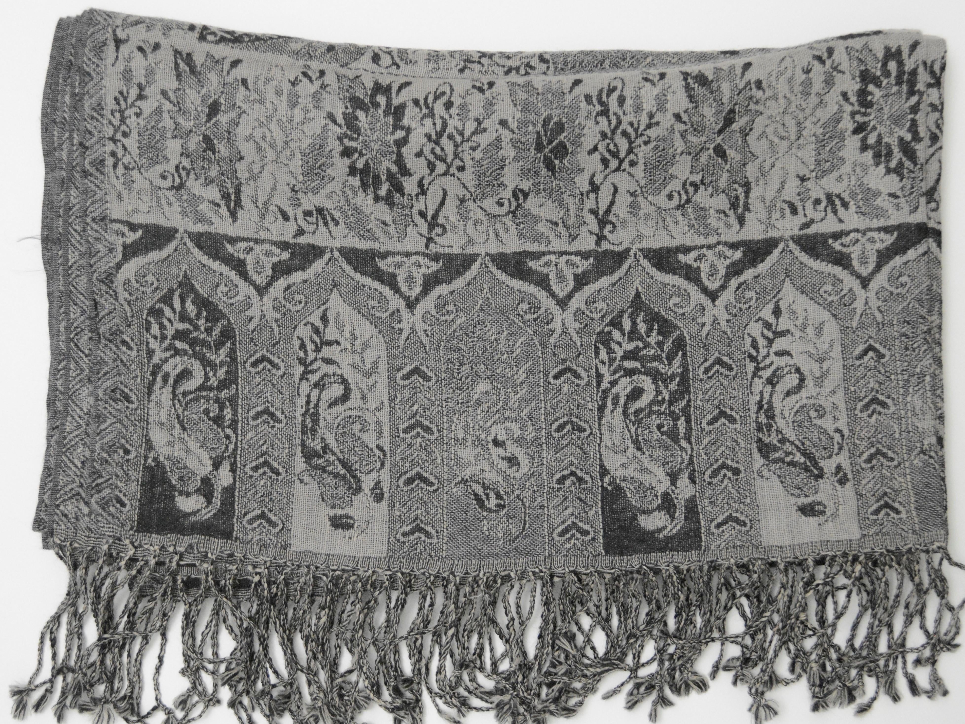 Handwoven Paisley Jamavar Designer Woolen Shawl - Walmart.com