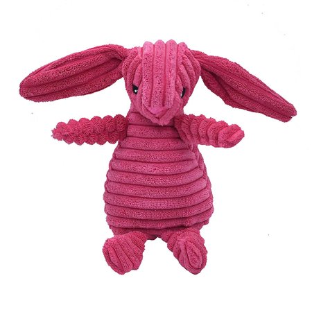 FanShow Dog Toy Voice Vent Training Toy Corn Plush Toy Dark Pink Rabbit ...