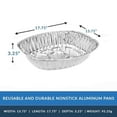 20 Disposable Roasting Pan Non Stick Aluminum Roaster Pan Heavy-Duty ...
