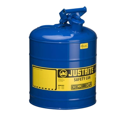 Justrite 1 Gallon Type I Red Safety Gas Can for Gasoline with Flame ...