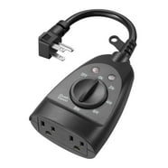 Woods Outdoor 24-Hour Heavy Duty Mechanical Plug-In Timer, 2 Grounded ...