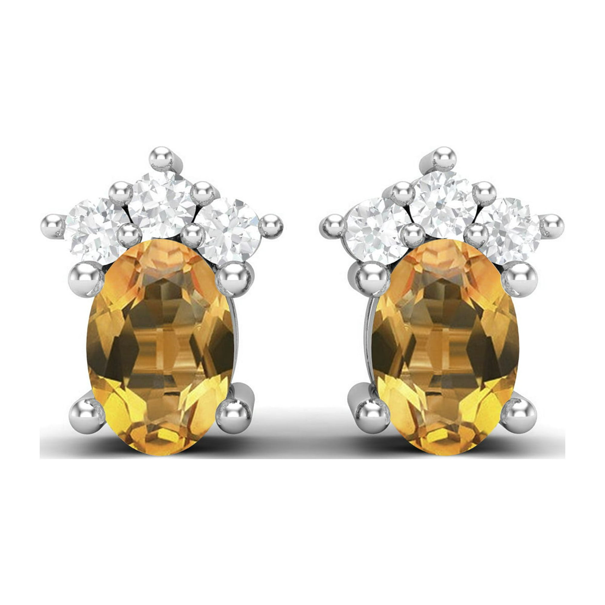 Click here for Mooneye 925 Sterling Silver 6x4mm Oval Shape Citri... prices