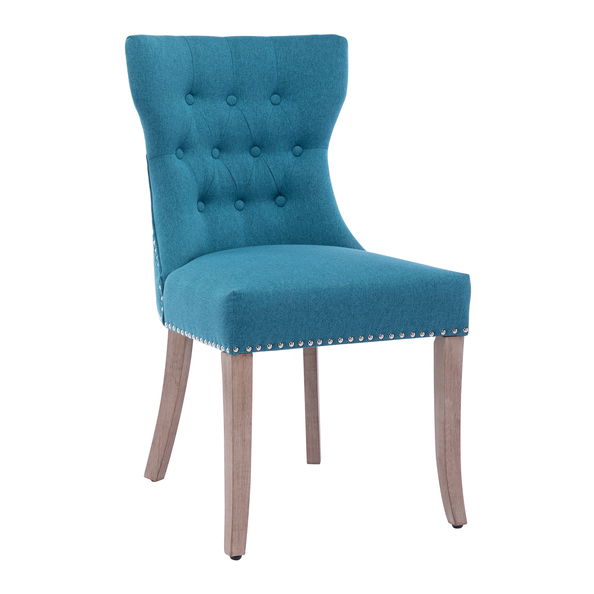 Foredo Linen Dining Chairs, Modern Upholstered Wingback Dining Chair ...