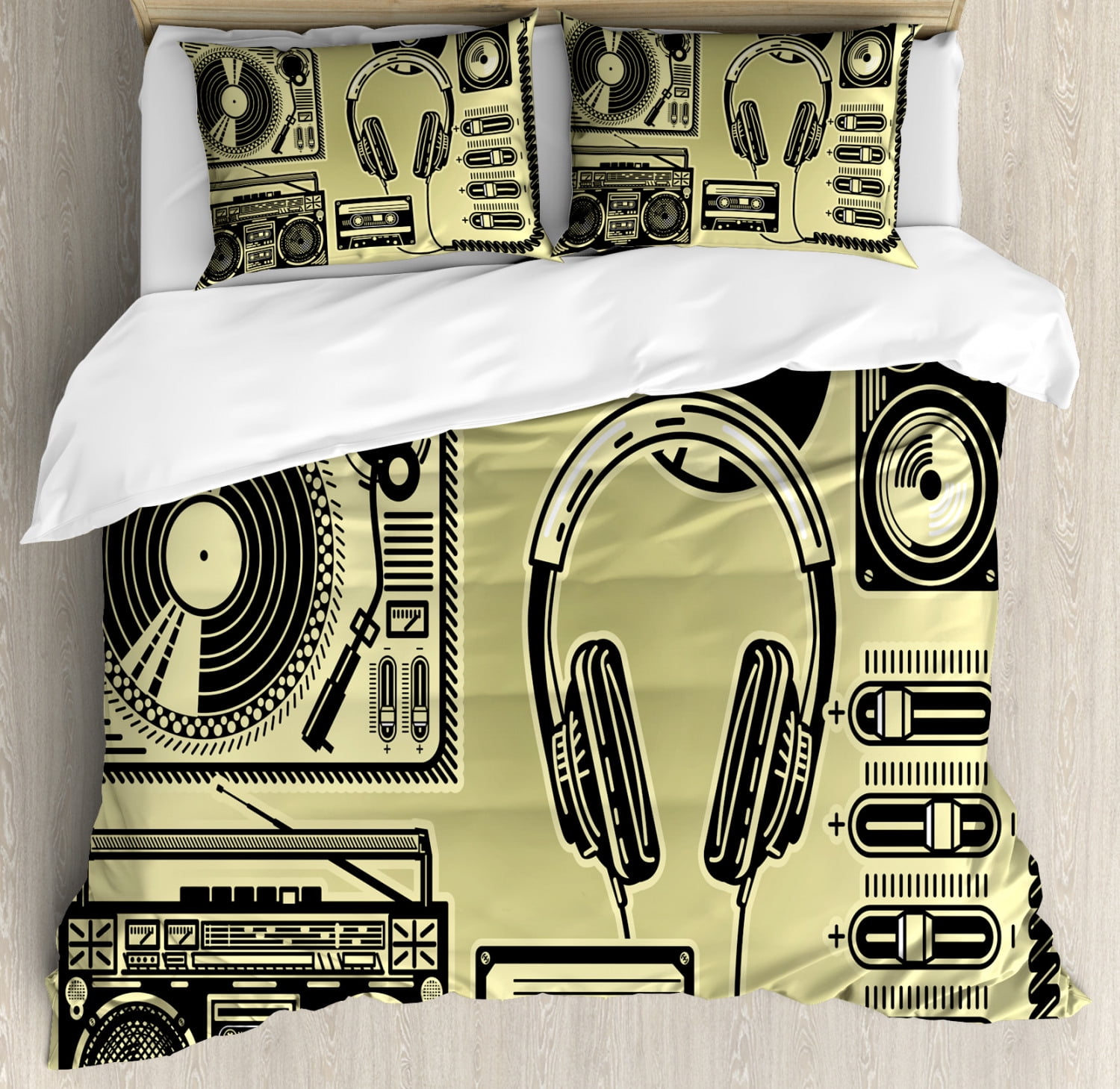 Hip Hop King Size Duvet Cover Set, Electronic Music Devices as ...