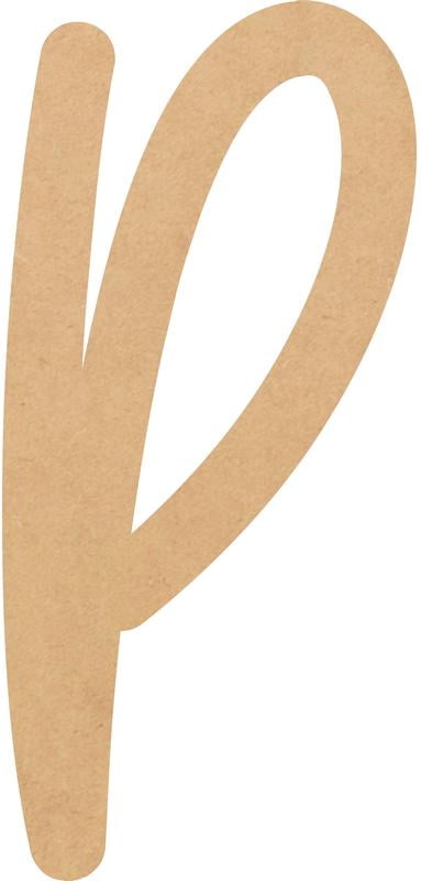 Unfinished Wood MDF Letter 2'' Tall Dessert Sugar P, Paintable Alphabet ...