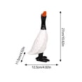 Garden Decorative Tilt Head Duck Statue, 27.5Cm Outdoor Indoor Ornament ...