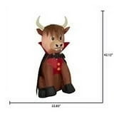 Highland Cow Vampire Halloween Yard Inflatable Decoration 3.5ft Tall ...