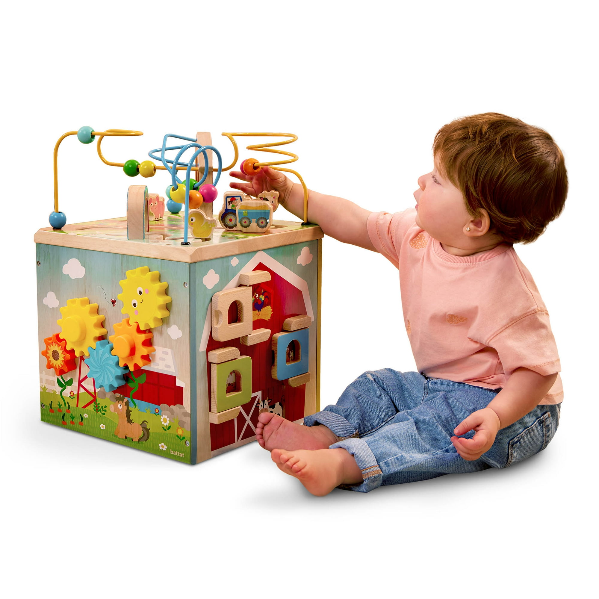 Click here for Battat Barnyard Activity Cube With 5 Multicolor Si... prices