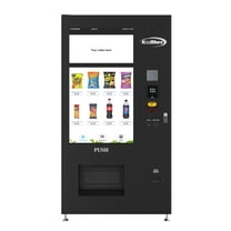 Refrigerated Snack Vending Machine In Black With 48 Slots Featuring ...