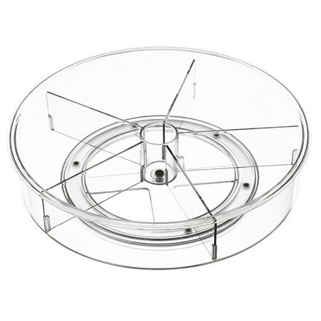 Homgeek Transparent Storage Turntable with Removable Partitions PET ...