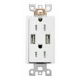4.8A Ultra High Speed Dual USB Charger Outlet - 15A Tamper Resistant ...