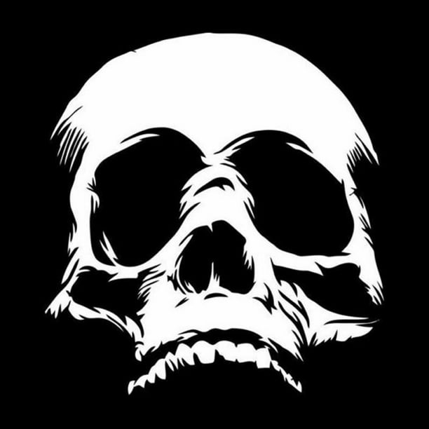 Car Stickers Terrible Evil Skull Face Funny Motorcycle Vinyl Decals ...