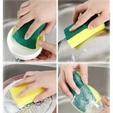 LNWAFD Non-Scratch Dish Sponge, Dual Sided Kitchen Sponges for Dishes ...