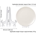 100 Pieces 3 Inch Clear Plastic Easel Stands Mini Acrylic Plate Stand ...