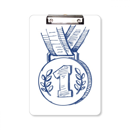 Blue Football Championship Medal Clipboard Folder Writing Pad Backing ...