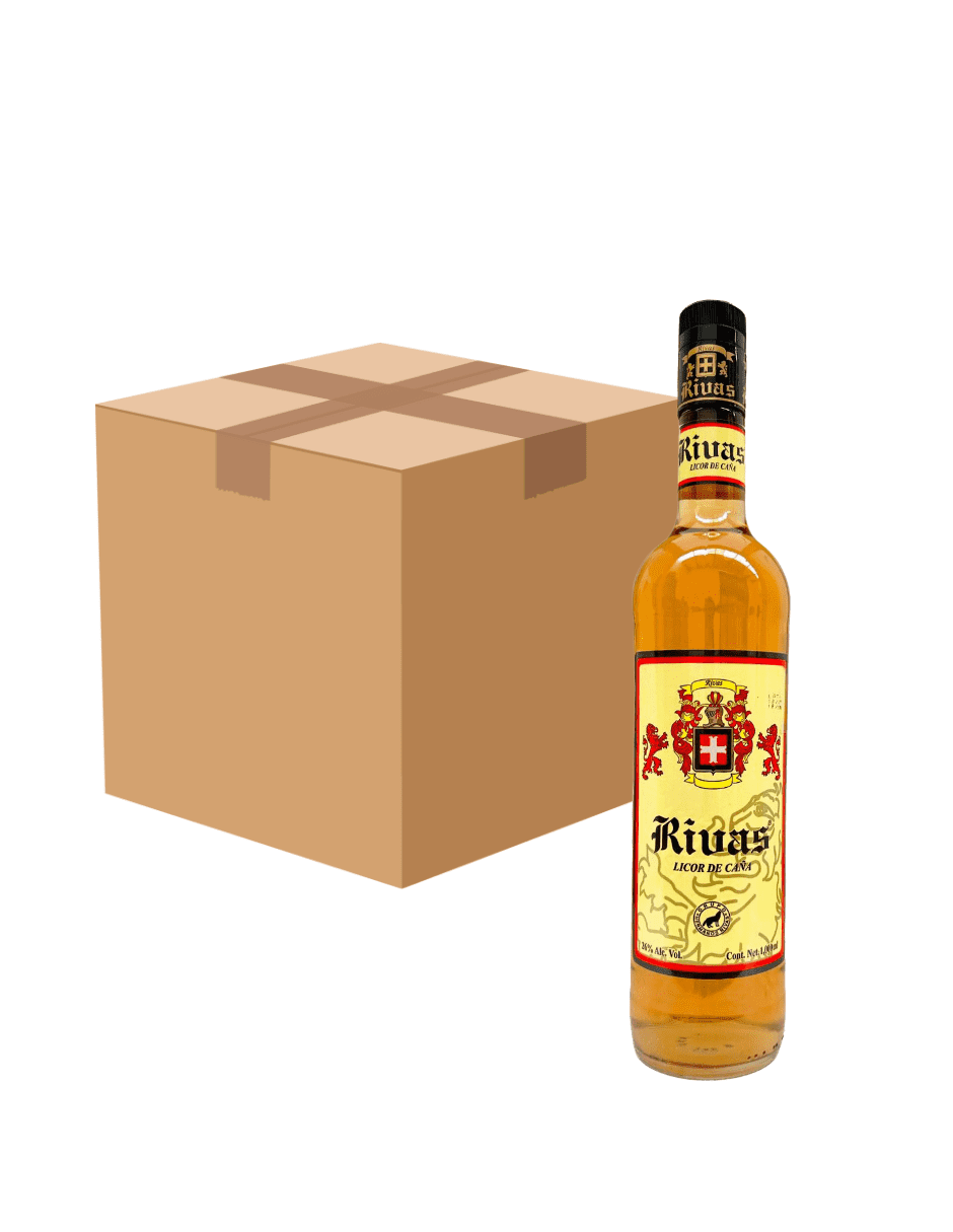 Caja Licor de Caña Rivas Abocado Oro 1000 Ml Rivas Licor de Caña ...