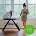 Ingenuity DreamComfort FoldAway Bassinet, Portable Wood Cradle, Airflow ...