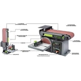 Genesis 4.3 Amp 4 in. x 36 in. Belt/6 in. Disc Combination Sander with ...