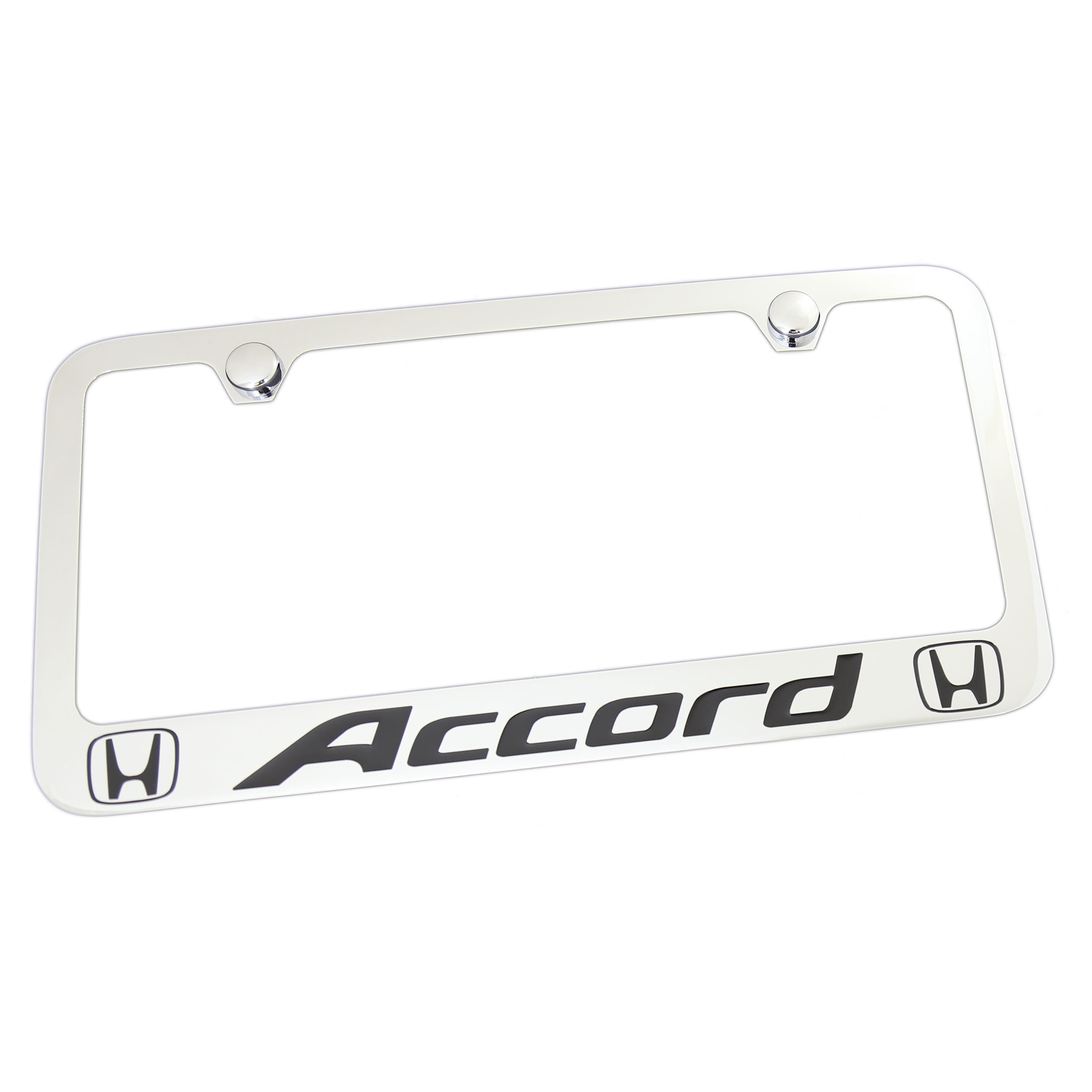 Honda Accord Dual Logo License Plate Frame (Chrome) - Walmart.com ...