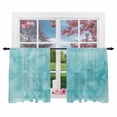 Blue Teal Clouds Sheer Curtains for Living Room Bedroom, Modern ...